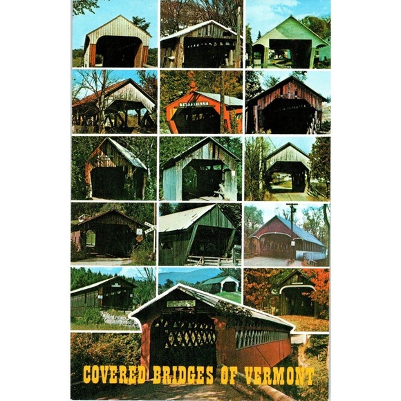 None | Other | Sixteen Famous Covered Bridges In Vermont Vintage ...
